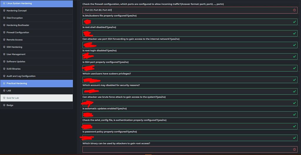 Introduction to Linux System Hardeningg - CyberExam Contents - Cyberexam