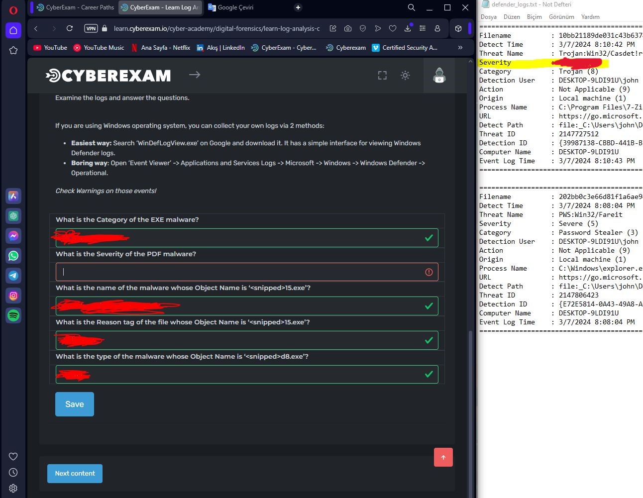 Learn Log Analysis of the Security Products - CyberExam Contents - Cyberexam